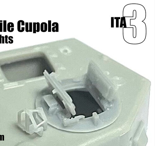 Inside the Armour ITA372026 Low Profile Cupola for British WWII Tanks and AFV with Bonus Vane Sights (3D-Printed)