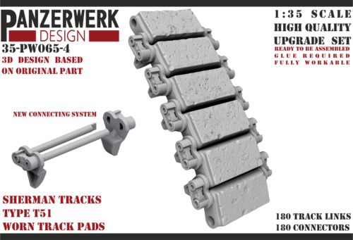 Panzerwerk Design 35-PW065-4 Sherman Type T51 Worn
