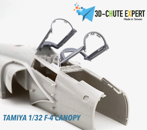 3D-CHUTE EXPERT 0210118 McDonnell Douglas F-4 - Canopy (for Tamiya Kits)