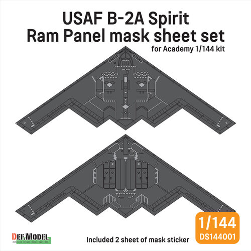 DEF Model DS144001 USAF B-2 A Spirit - RAM Panel Mask Sheet Set (for Academy Kits)