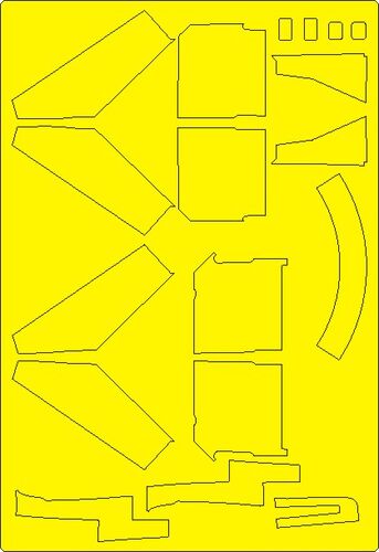 New Ware AM1353 MiG-21 F-13 - Metallic Panels Kabuki Masks (for Eduard Kits)
