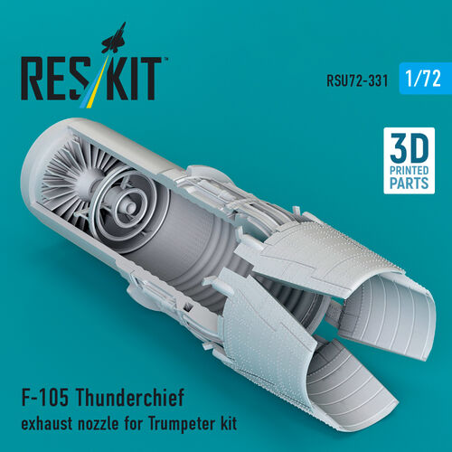 RES/KIT U72-0331 Republic F-105 Thunderchief - Exhaust Nozzle (3D-Printed / for Trumpeter Kits)