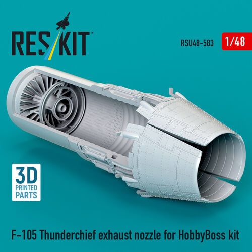 RES/KIT U48-0583 Republic F-105 Thunderchief - Exhaust Nozzle (3D-Printed / for Hobby Boss Kits)