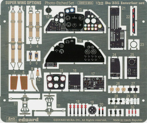 NEW! Zoukei Mura SWS10-M04 Dornier Do-335 - Interior Set (for Zoukei Mura Kits)