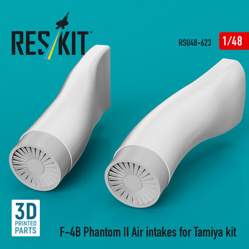 RES/KIT U48-0623 F-4 B Phantom II - Air Intakes (3D-Printed / for Tamiya Kits)