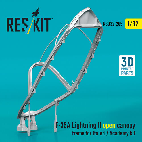RES/KIT U32-0205 F-35 A Lightning II - Open Canopy Frame (3D-Printed / for Italeri and Academy Kits)