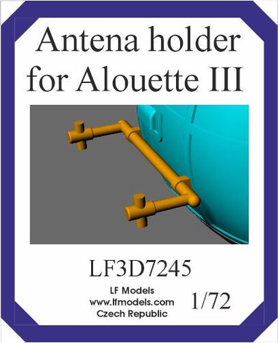 LF Models 3D7245 Aerospatiale Alouette III - Antena Holder (3D-Printed / for LF Models Kits)