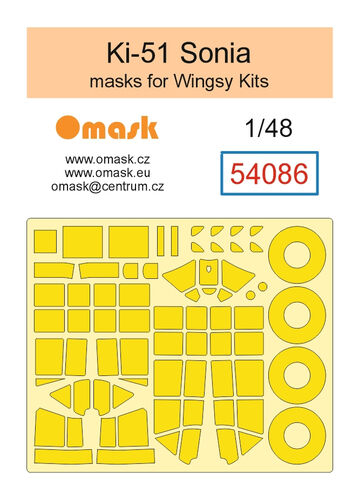 Omask 54086 Mitsubishi Ki-51 Sonia - Mask Set (for Wingsy Kits)