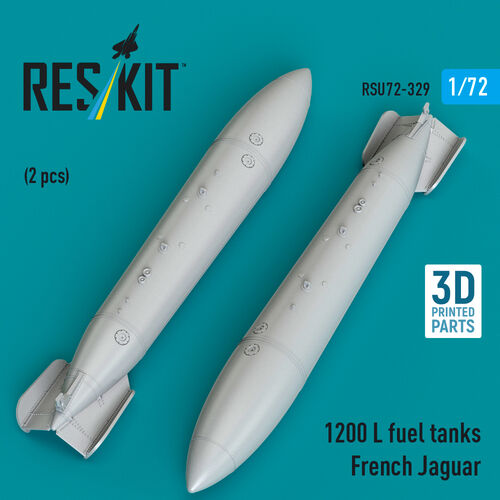 RES/KIT U72-0329 French SEPECAT Jaguar - 1200 L Fuel Tanks (2 pcs / 3D Printed)