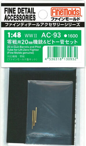FineMolds AC93 Replacement 20 mm Gun Barrels and Pitot Tube for IJN Zero Fighter