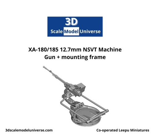 NEW! FinMilModels 35P002 NSVT 12.7mm Machine Gun + Mounting Frame to XA-180 and XA-185