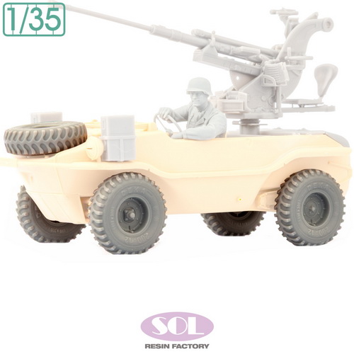 NEW! SOLMODEL MM973 Schwimmwagen - Wide Type Wheel Set (for Tamiya Kits)