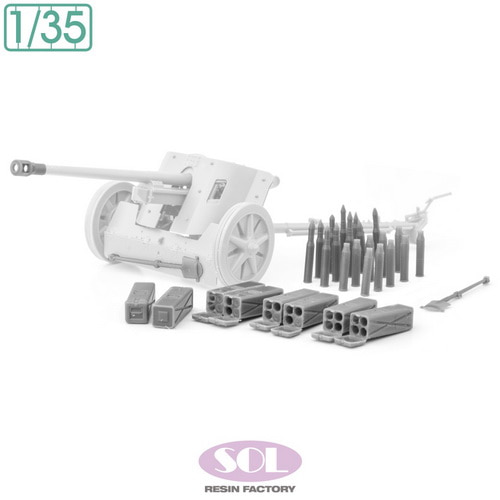 NEW! SOLMODEL MM974 German 5cm Anti-Tank Gun Pak38 - Detail Up Set (for Tamiya Kits / 3D-Printed)