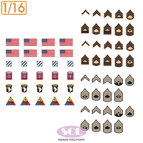 SOLMODEL MM1008 US WWII Army Insignia No.4