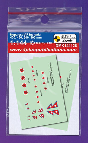 NEW! Mark I Decals DMK144126 Nepalese Air Force Insignia (2 Sets)