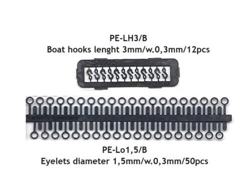NEW! HiSModel SET-082SG08 Spanish Galleon - Eyelets and Hooks for Gun Hoists (for Revell Kits)