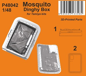CMK P48042 de Havilland Mosquito - 3D-Printed Dinghy Box (for Tamiya Kits)