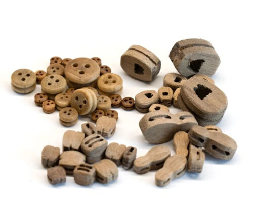 HiSModel SET-044Co01 Couronne - Set of Blocks for Standing Rigging (for Airfix and Heller Kits)