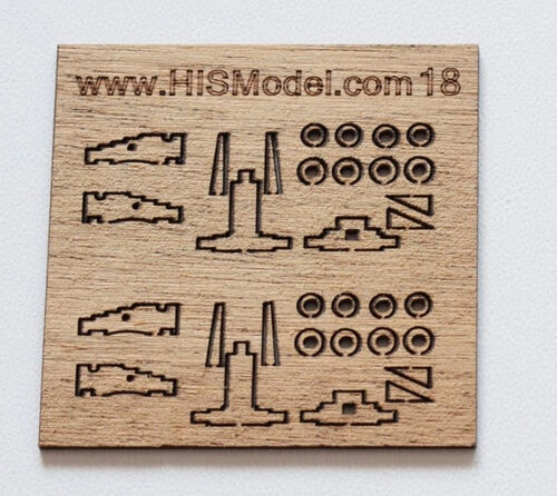 HiSModel SET-047Su011 Superbe and Glorieux - Set of 74 Gun Carriages (74 pcs / for Heller Kits)