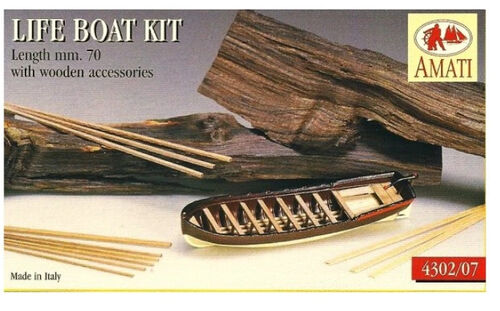 HiSModel LB-90 Lifeboat - Metal with Wooden Parts (Length 90 mm)