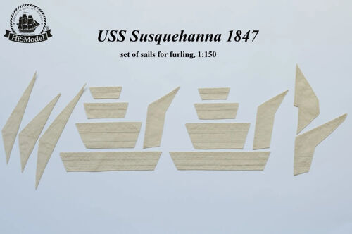 HiSModel S103f USS Susquehanna - Set of Sails for Furling (for IMAI Kits)