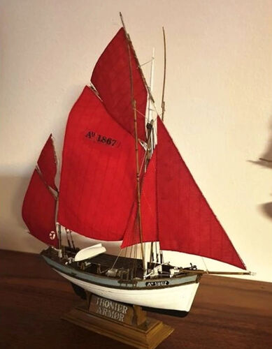 NEW! HiSModel S143e Thonier Armor - Set of Sails (for Heller Kits)