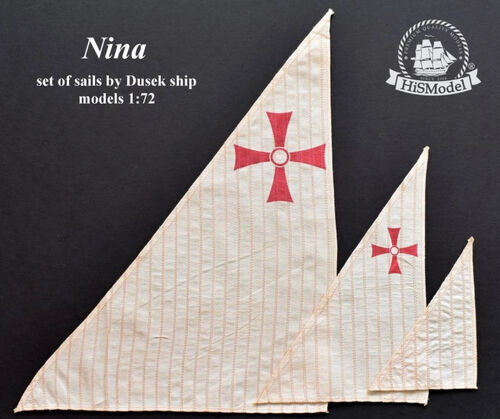 NEW! HiSModel S453p Nina - Set of Sails with Printing (for Dusek Ship Model Kits)