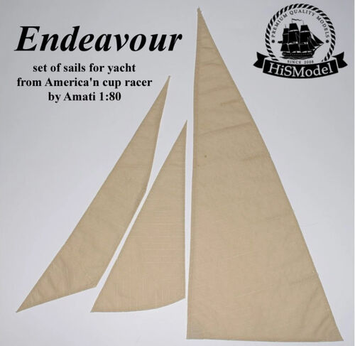 NEW! HiSModel S468 Endeavour - Set of Sails (for Amati Kits)