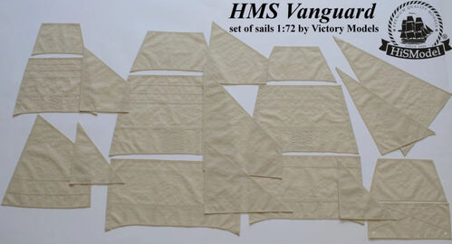 NEW! HiSModel S475 HMS Vanguard - Set of Sails (for Victory Models Kits)