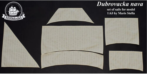 NEW! HiSModel S476 Dubrovacka Nava - Set of Sails (for Maris Stella Kits)