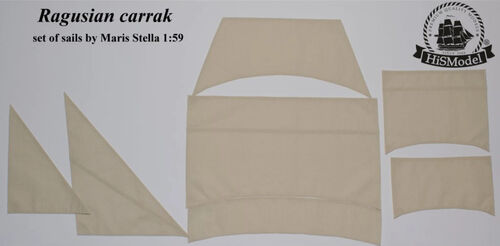 NEW! HiSModel S478 Ragusian Carrak - Set of Sails (for Maris Stella Kits)