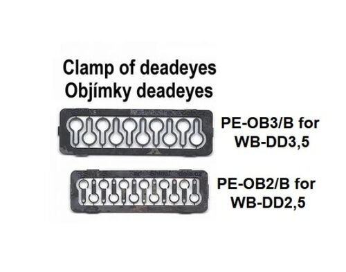 NEW! HiSModel SET-029PP02 Pourquoi Pas - Clamps of Deadeyes (for Zvezda Kits)