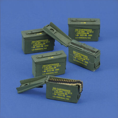 Royal Model di R. Reale 1117 US Ammo 7,62 mm Boxes Set Vietnam (3D-Printed)