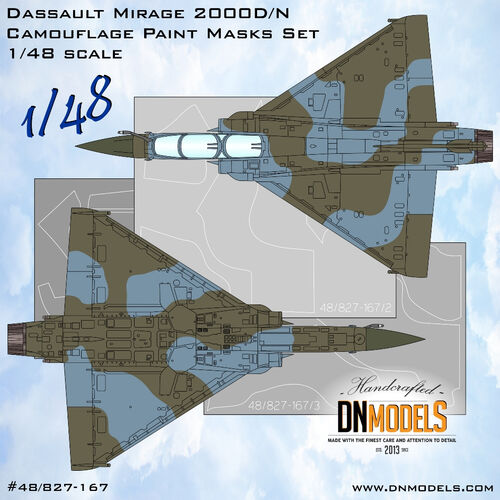 NEW! DN Models 48-827-167 Dassault Mirage 2000 D/N - Camouflage Paint Mask Set