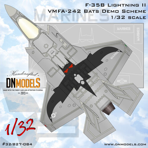 NEW! DN Models 32-827-084 Lockhhed Martin F-35 B Lightning II - VMFA-242 Bats Demo Plane (for Trumpeter Kits)