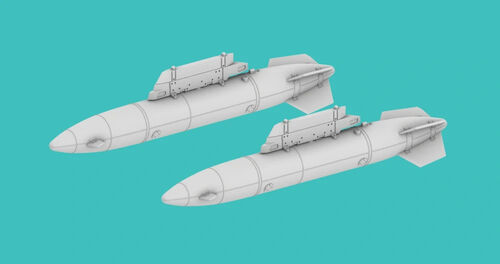 rise144models 096 Sukhoi Su-34 / Su-24 - PBT-3000 External Fuel Tanks (2 pcs / 3D-Printed)