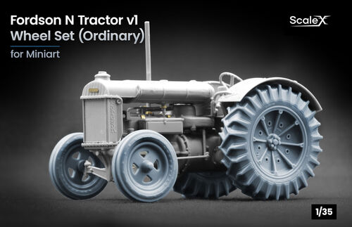 NEW! ScaleX WW35004 Fordson N Tractor - 3D-Printed Ordinary Wheel Set Version 1 (for MiniArt Kits)