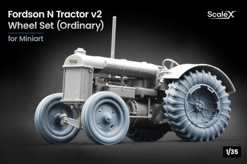 NEW! ScaleX WW35005 Fordson N Tractor - 3D-Printed Ordinary Wheel Set Version 2 (for MiniArt Kits)