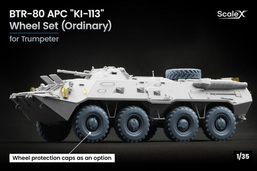 NEW! ScaleX WM35035 BTR-80 APC - KI-113 3D-Printed Ordinary Wheel Set (for Trumpeter Kits)