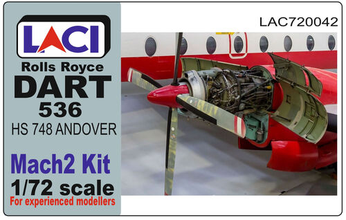 NEW! LACI 720042 HS.748 Andover - Rolls Royce Dart 536 (2 Engines / for Mach 2 Kits)