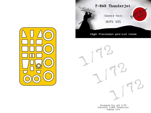 DEAD Design Models NM72291 Republic F-84 G Thunderjet - Canopy Mask (for Tamiya Kits)