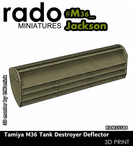Rado Miniatures 35S86 US Tank Destroyer M36 - Fumes Deflector (for Tamiya Kits / 3D-Printed)