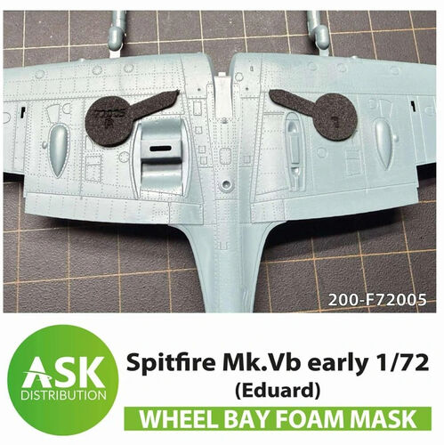 Art Scale Kit F72005 Supermarine Spitfire Mk.Vb - Wheel Bay Foam Mask (for Eduard Kits)