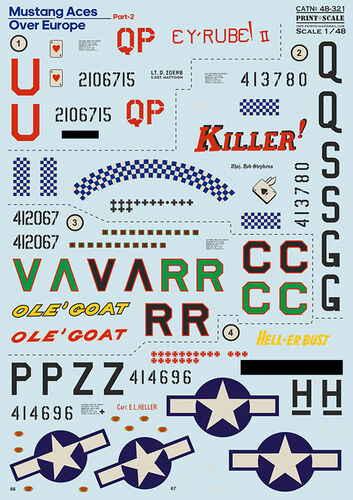 NEW! Print Scale 48-321 North African P-51 Mustang - Aces over Europe Part 2