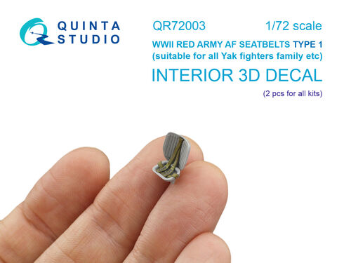 NEW! Quinta Studio QR72003 Red Army WWII Air Force Seatbelts Type 1 (for 2 Seats and All Kits)