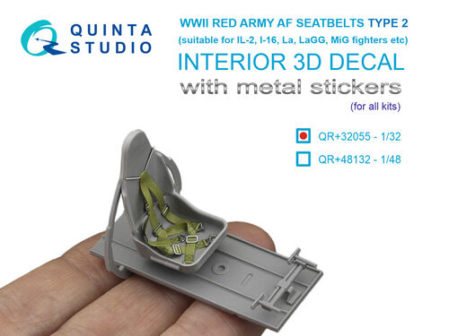 Quinta Studio QR+32055 Red Army WWII Air Force Seatbelts Type 2 with Metal Buckles (for All Kits)