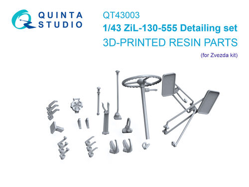 Quinta Studio QT43003 ZiL-130-555 - Detailing Set (3D-Printed / for Zvezda Kits)