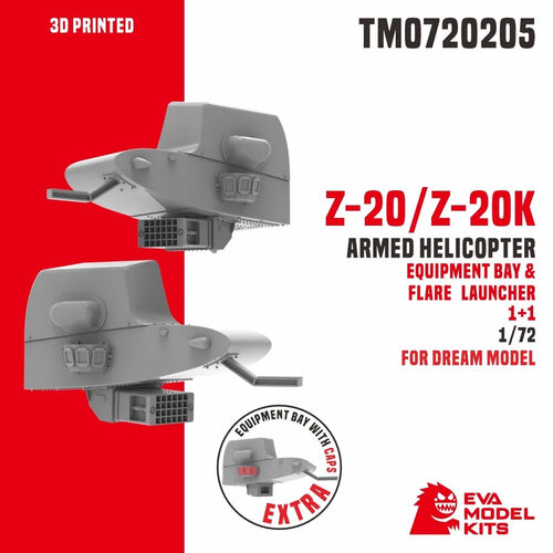 EVA Model Kits TM0720205 Harbin Z-20 Z/K - Equipment Bay and Flare Launcher (3D-Printed / for Dream Model Kits)