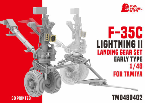 EVA Model Kits TM0480402 Lockheed Martin F-35 C Lightning II - Landing Gear Early Type (3D-Printed / for Tamiya Kits)