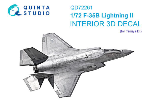 Quinta Studio QD72261 Lockheed Martin F-35 B Lightning II - 3D-Printed & Coloured Interior (for Tamiya Kits)
